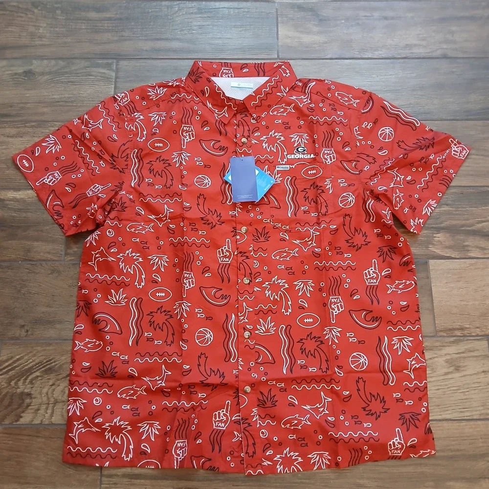Columbia | Shirts | Columbia Pfg Georgia Bulldogs Super Slack Shirt ...